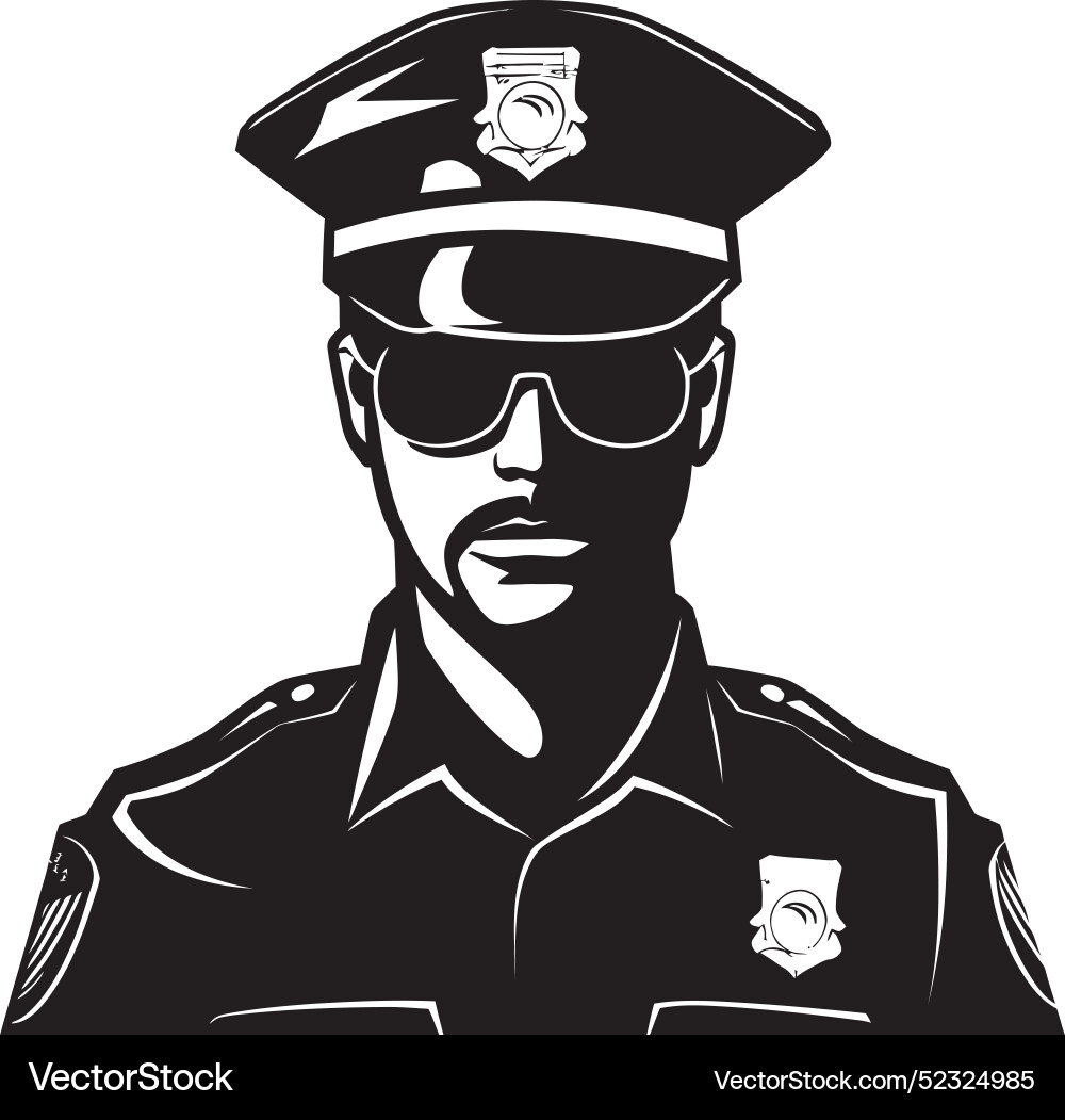 Dynamic defender black police artlaw enforcement Vector Image