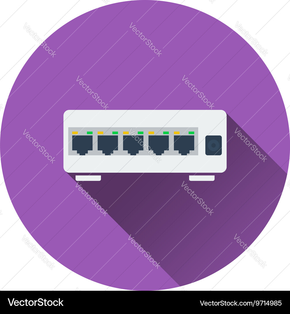 Network Switch Icon Network Switch Line Icon Stock Vector.