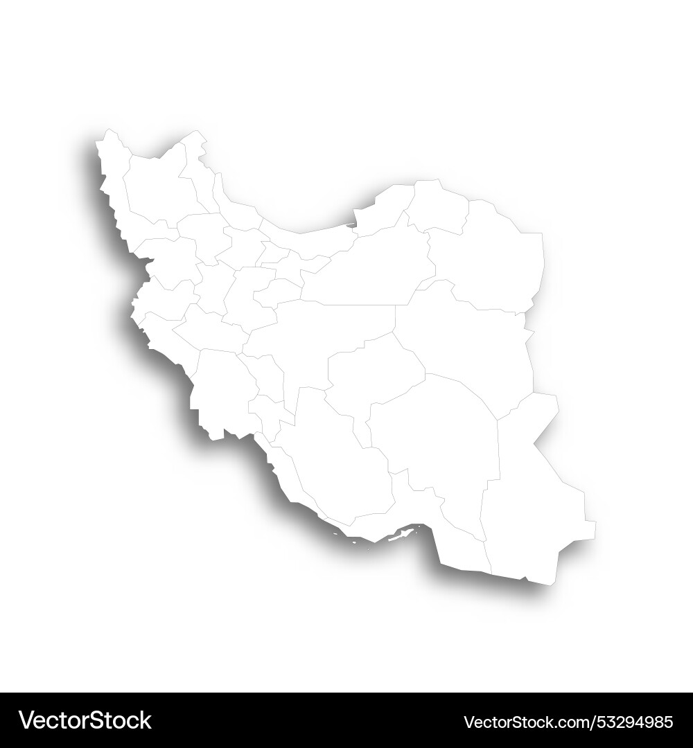 Iran political map of administrative divisions Vector Image