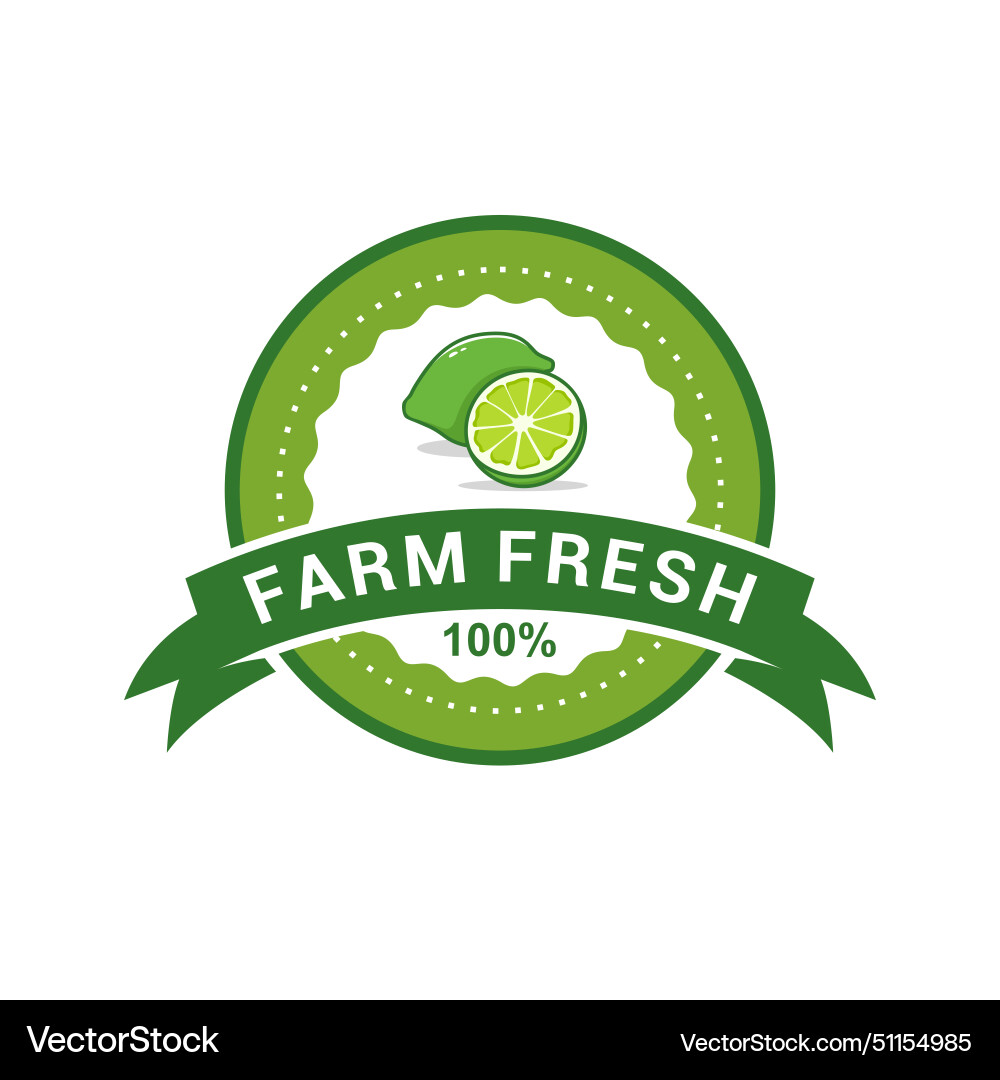 Lime fruit logo template Royalty Free Vector Image