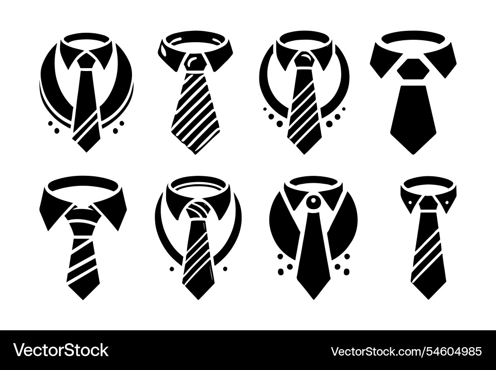 Necktie silhouette a stylish Royalty Free Vector Image
