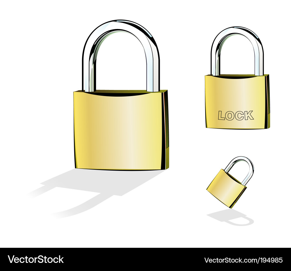 Security lock Royalty Free Vector Image - VectorStock