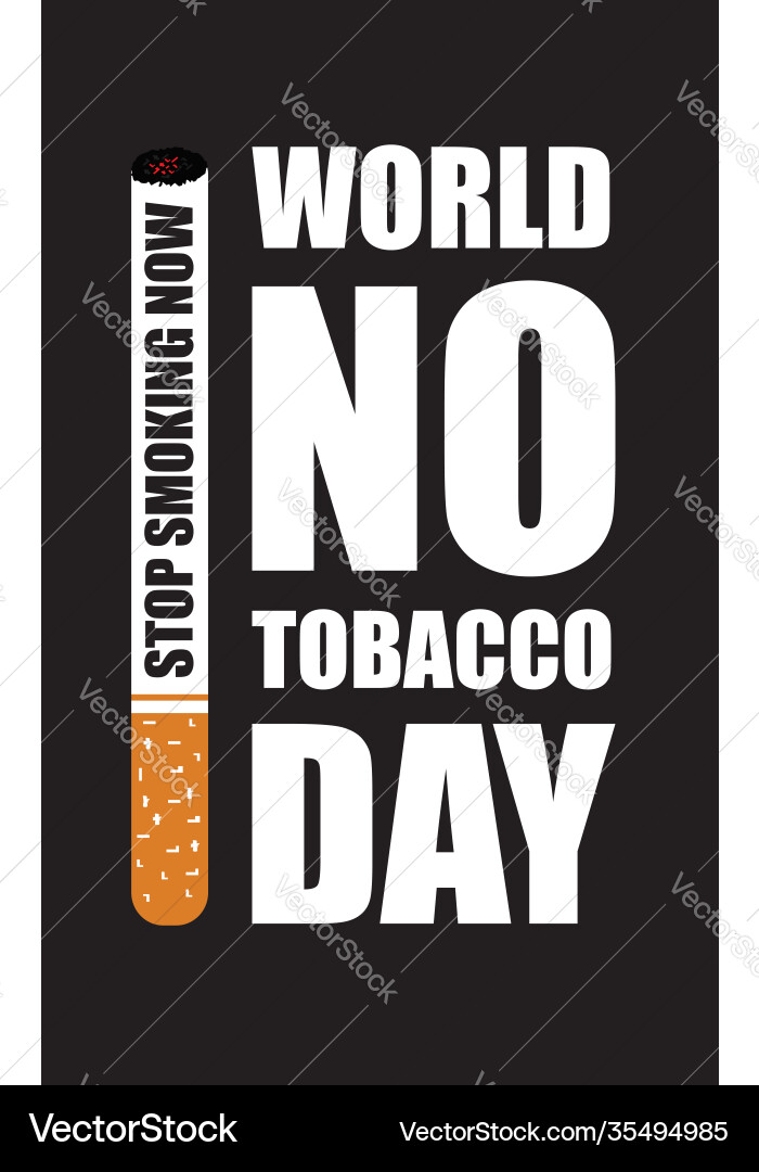Stop smoking awareness campaign poster Royalty Free Vector