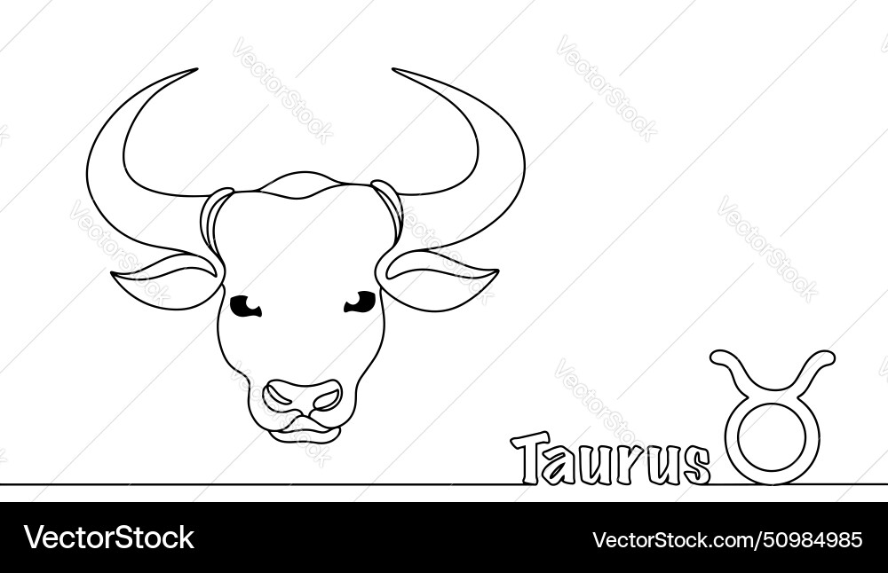 Taurus horoscope Royalty Free Vector Image - VectorStock