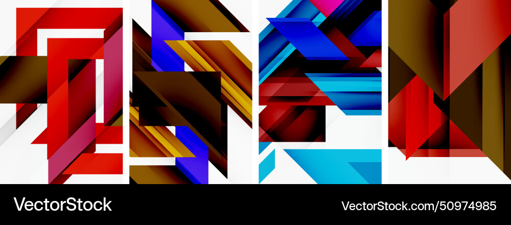 Triangle wallpaper or poster background design Vector Image