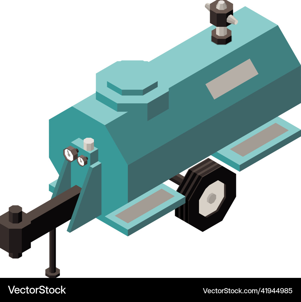 Water tank trailer composition Royalty Free Vector Image