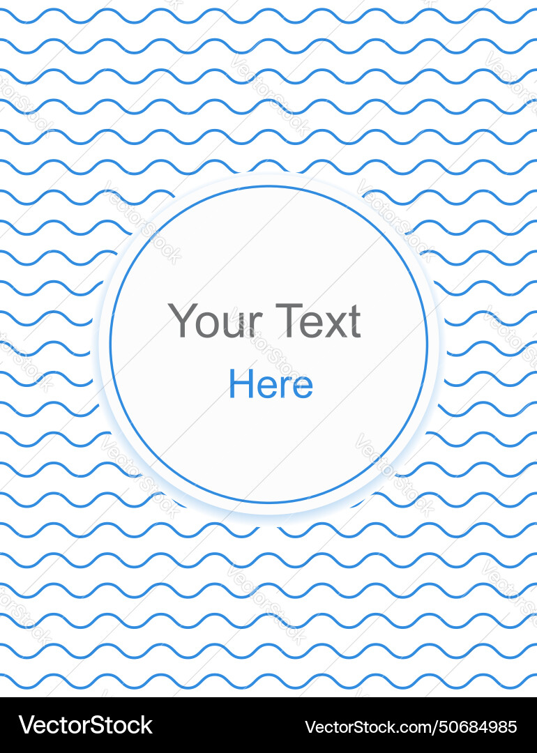 Wave pattern letterhead blank template Royalty Free Vector