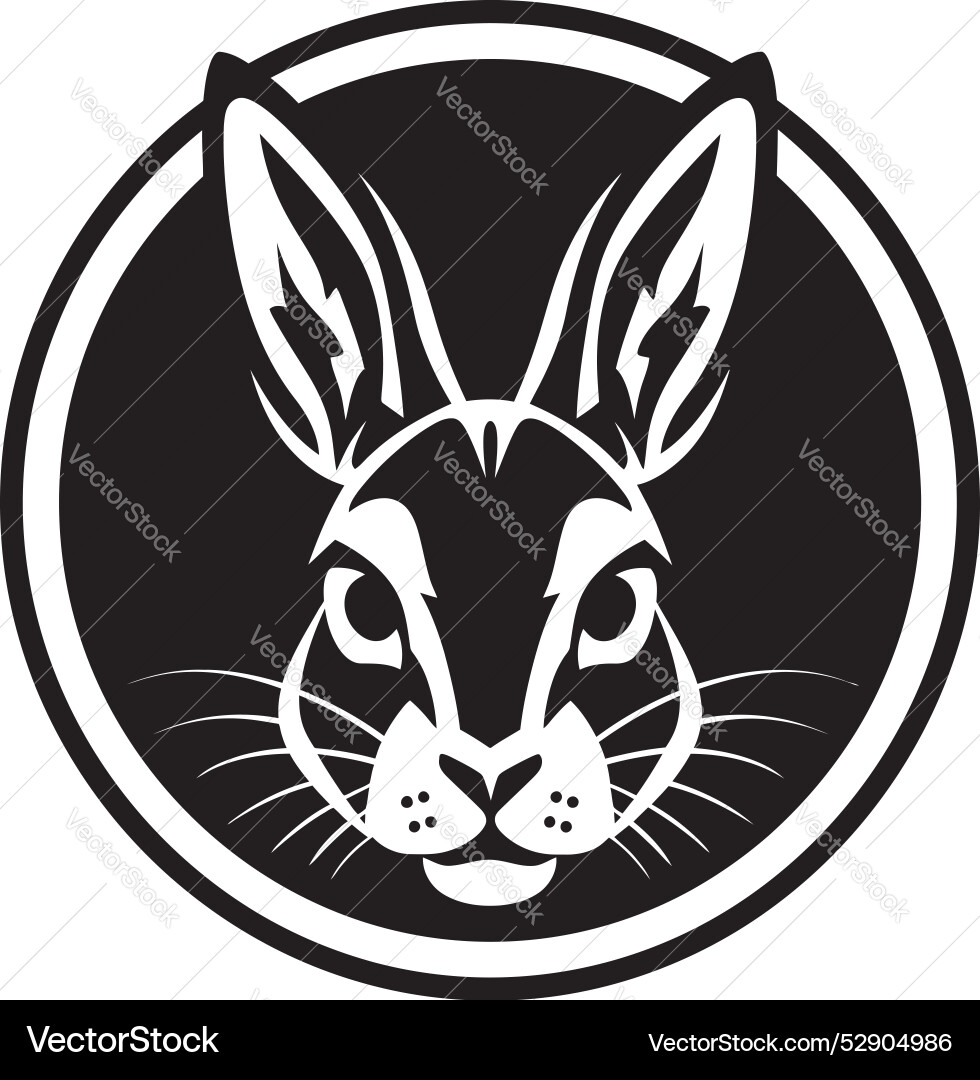 Black rabbit a logo thats hopping into the future Vector Image
