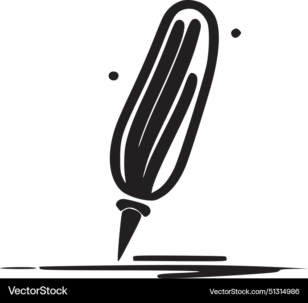 Handwriting - minimalist and simple silhouette Vector Image