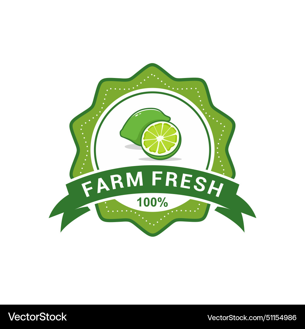 Lime fruit logo template Royalty Free Vector Image
