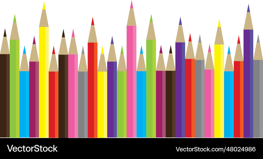 Pencils school Royalty Free Vector Image - VectorStock