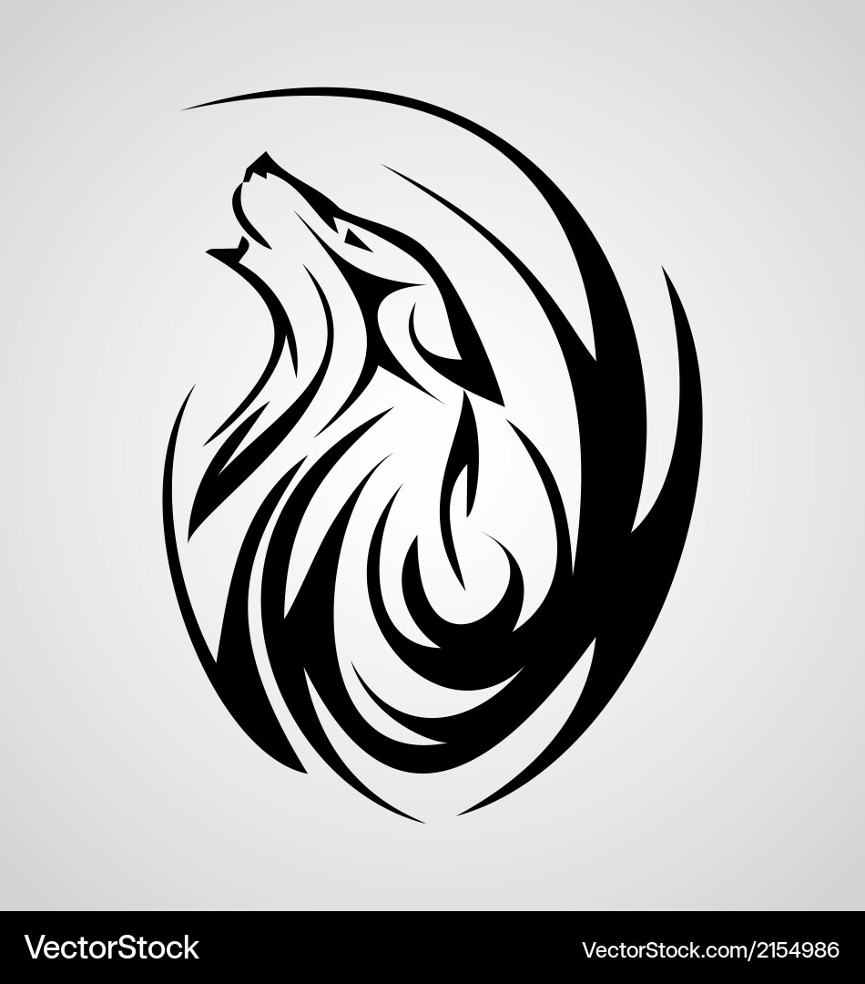 Wolf tattoo design Royalty Free Vector Image - VectorStock