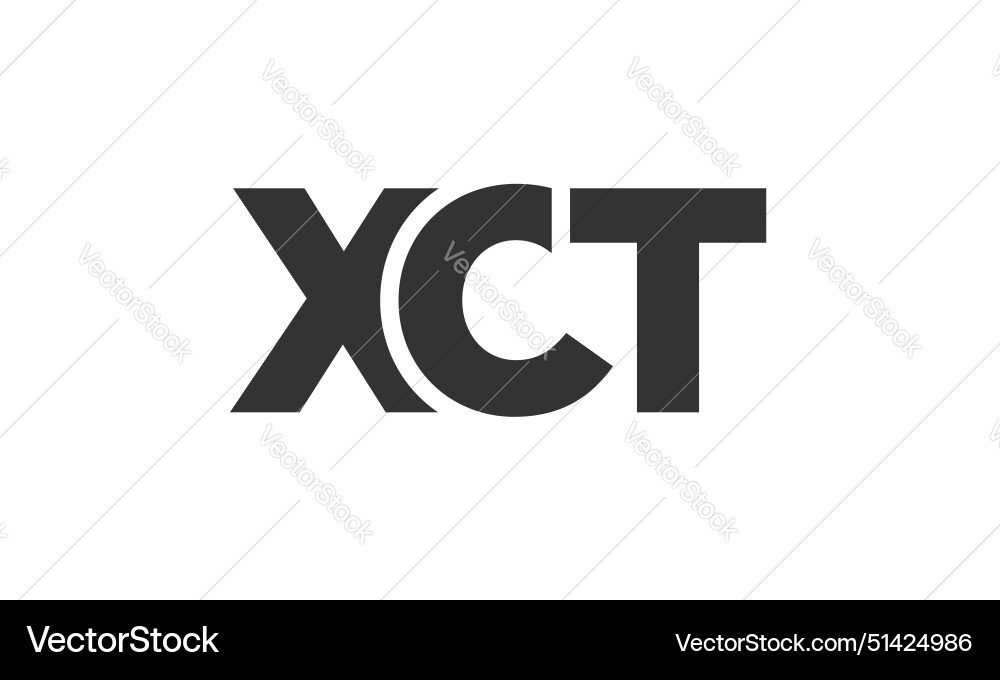 Xct logo design template with strong and modern Vector Image