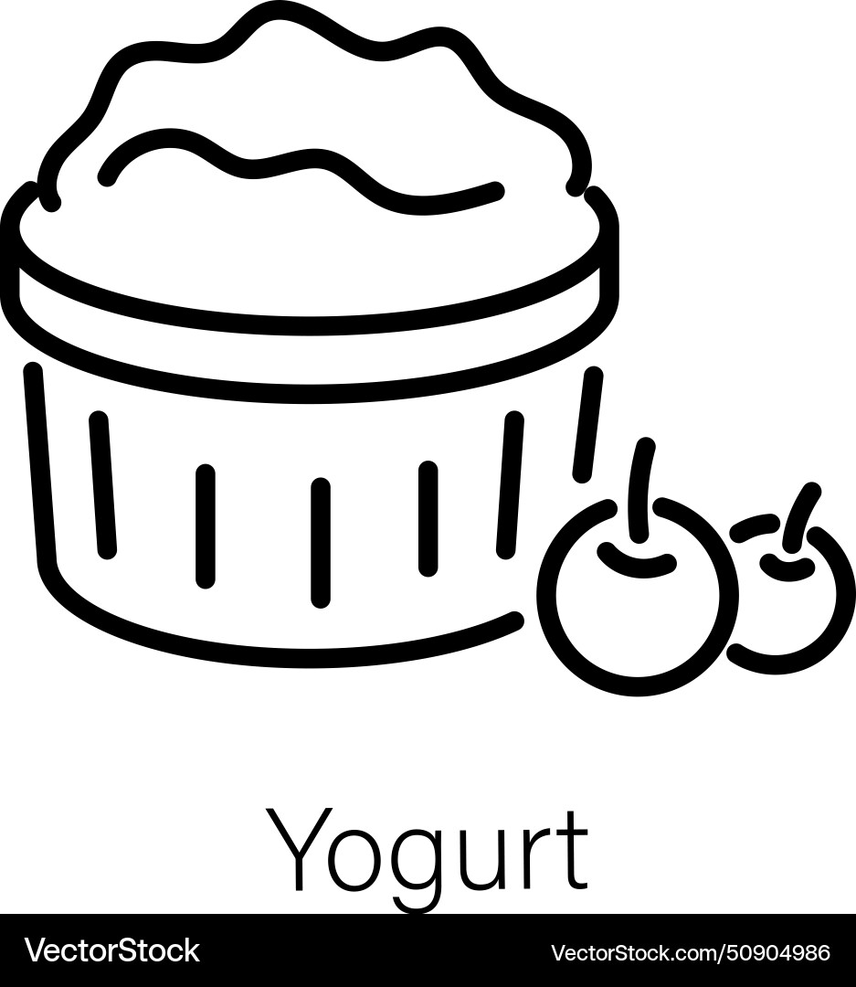 Yogurt Royalty Free Vector Image - VectorStock