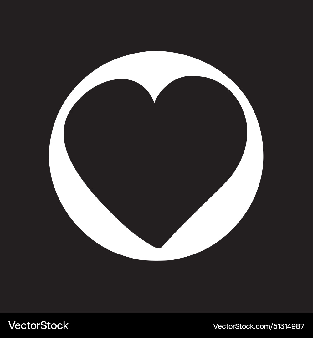 Heart - minimalist and simple silhouette Vector Image