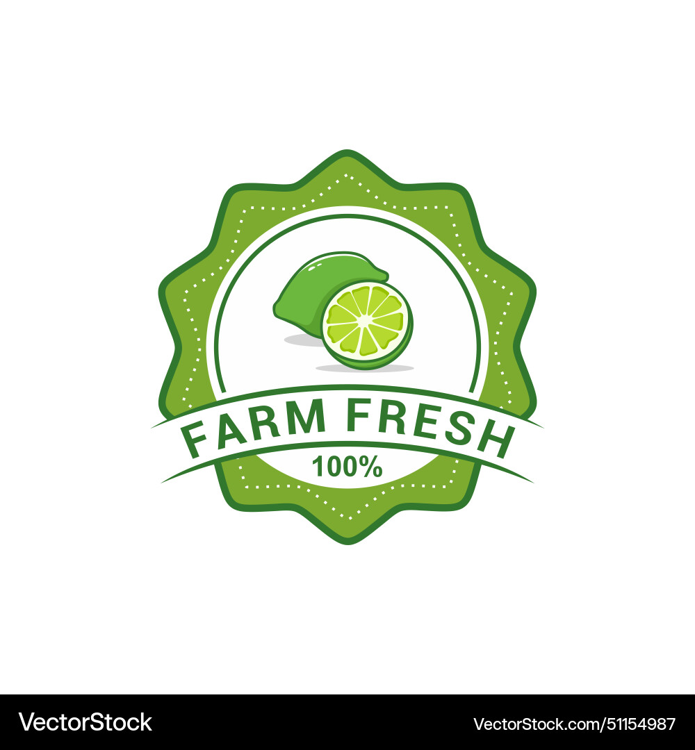 Lime fruit logo template Royalty Free Vector Image