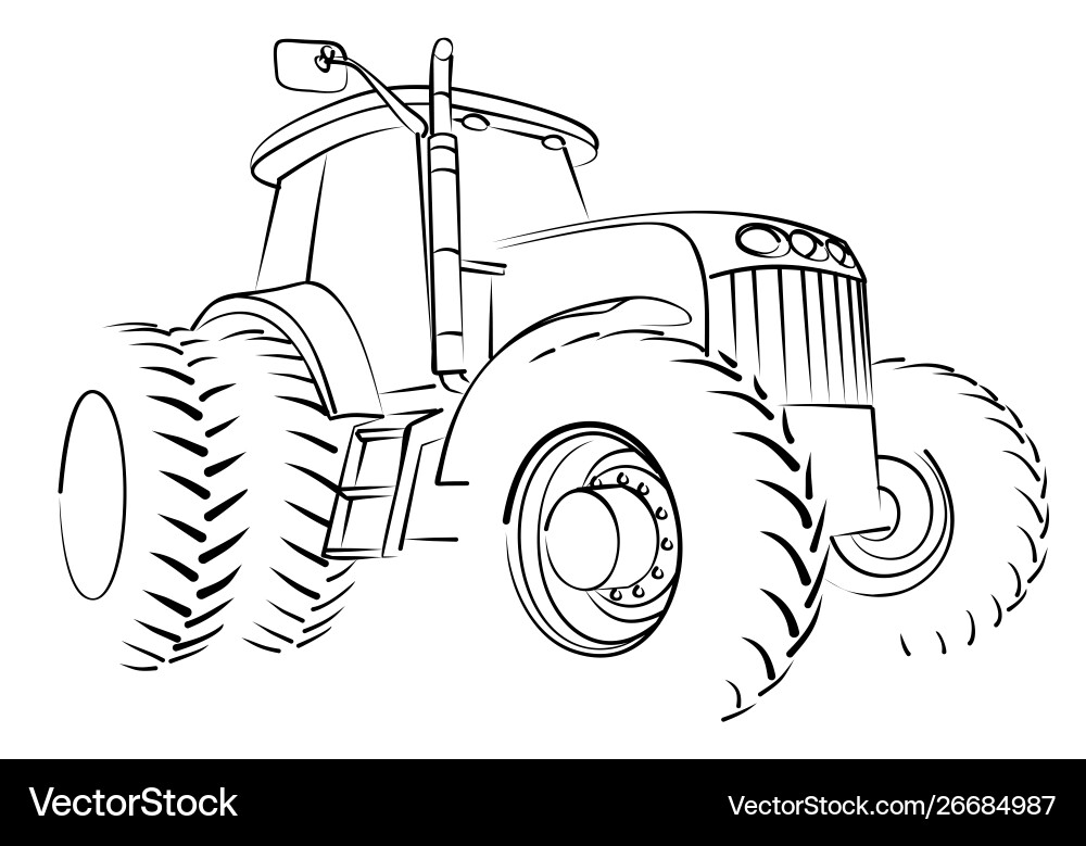 Tractor symbol Royalty Free Vector Image - VectorStock