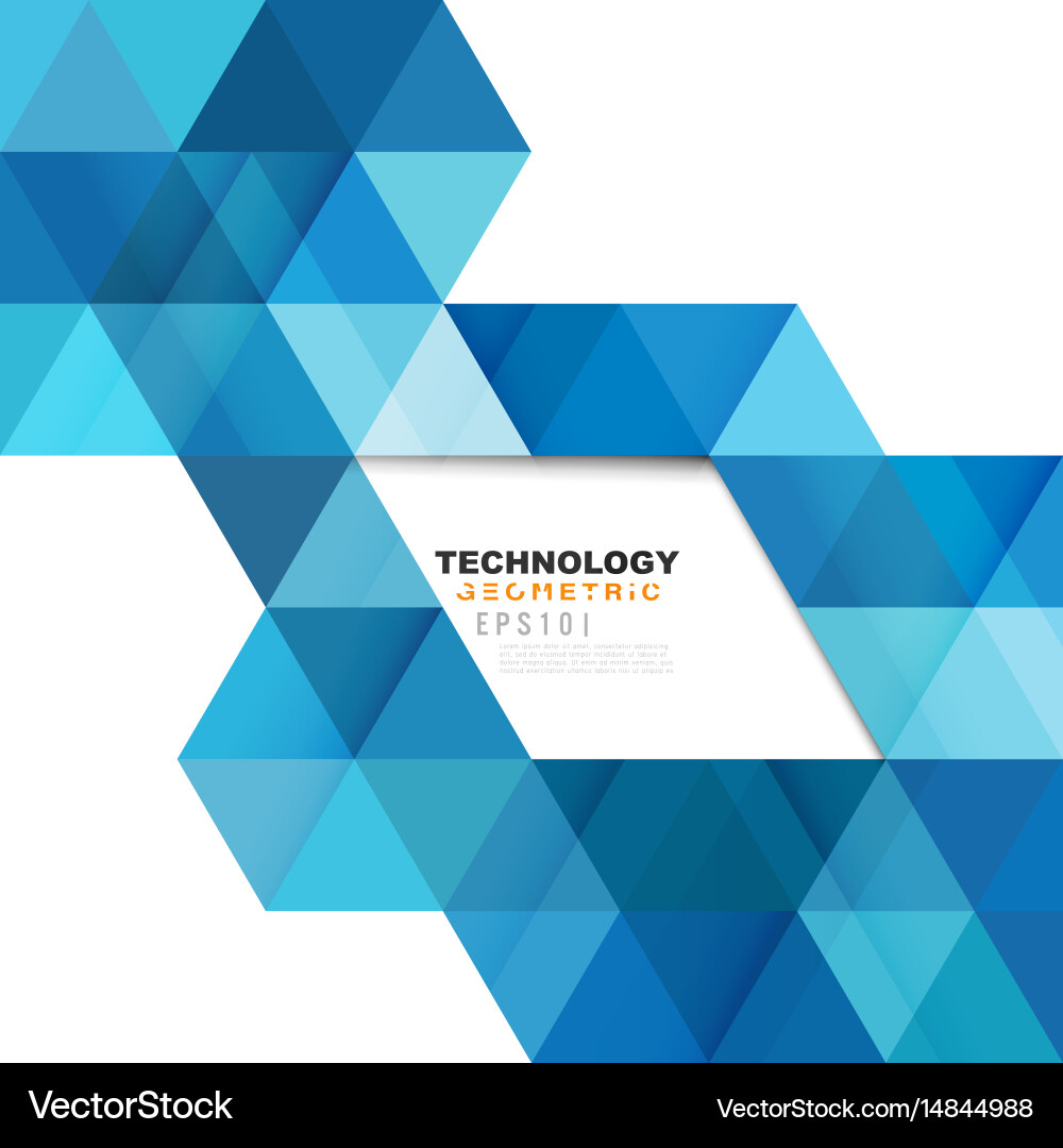 Blue geometric modern template for business Vector Image