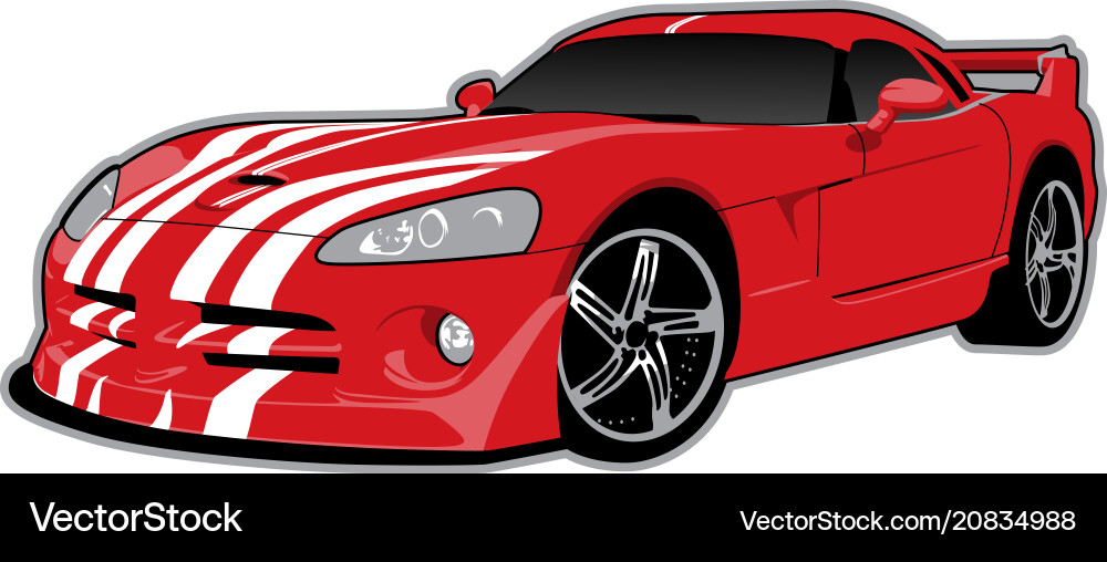 Dodge viper Royalty Free Vector Image - VectorStock