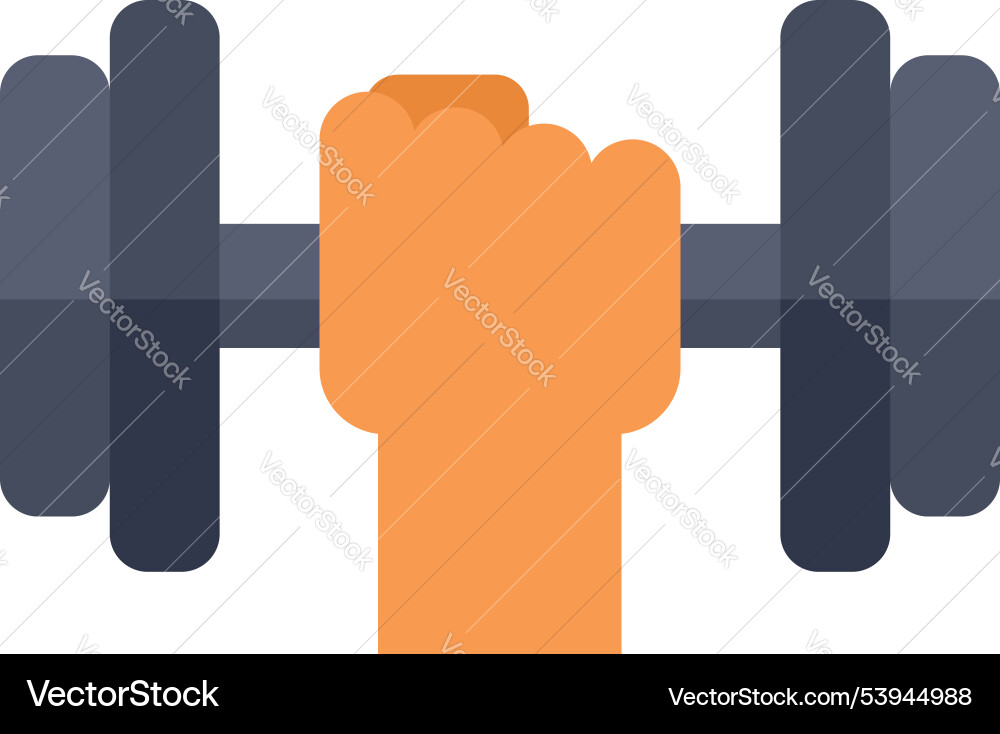 Hand halten Hantel Krafttraining Fitness Vektorbild
