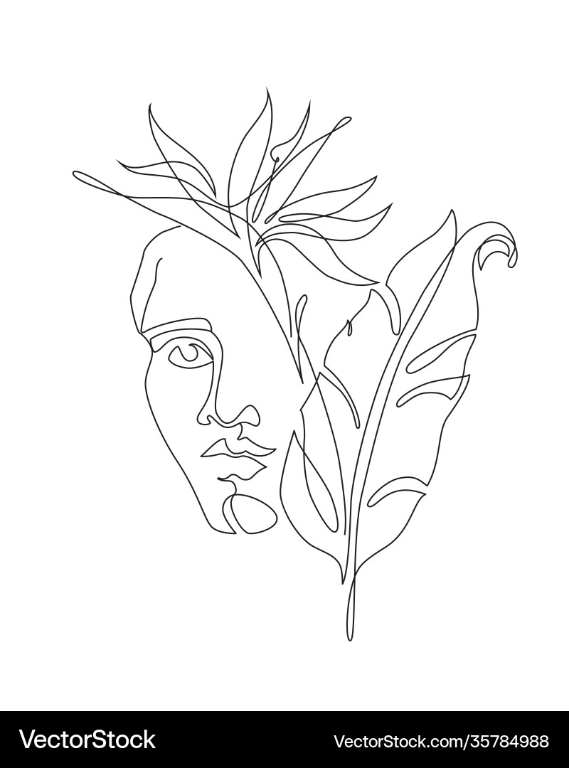 Modern continuous line art ancient greek Vector Image