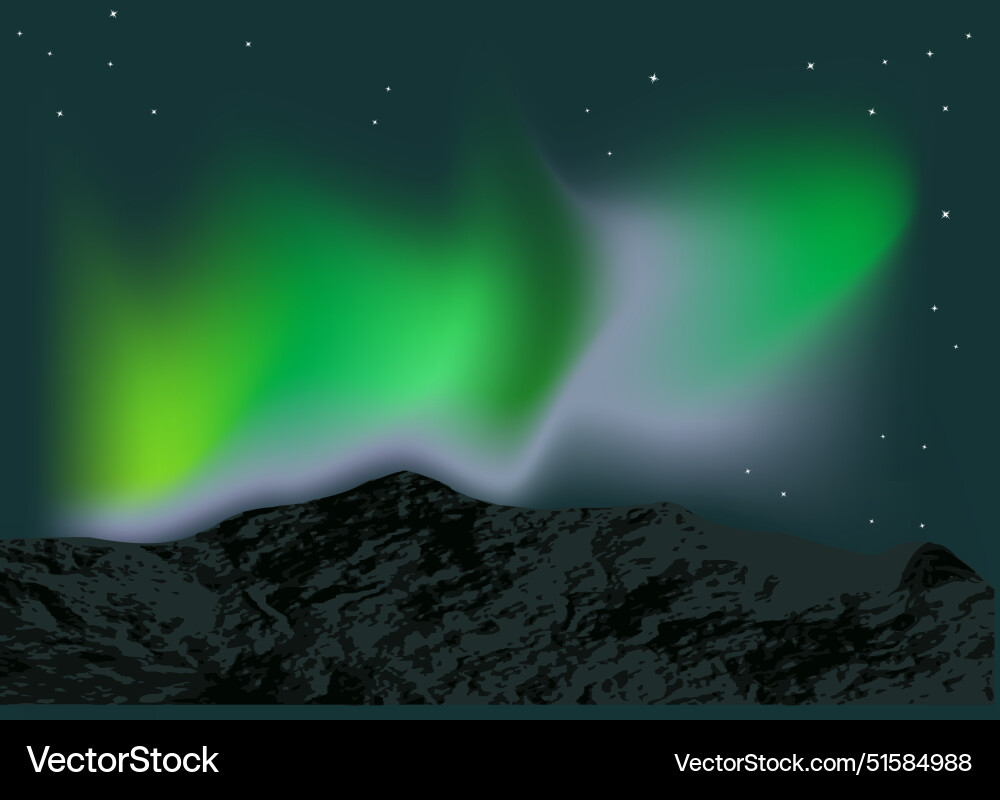 Northern lights Royalty Free Vector Image - VectorStock