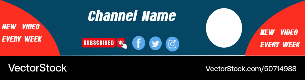 Youtube banner design Royalty Free Vector Image