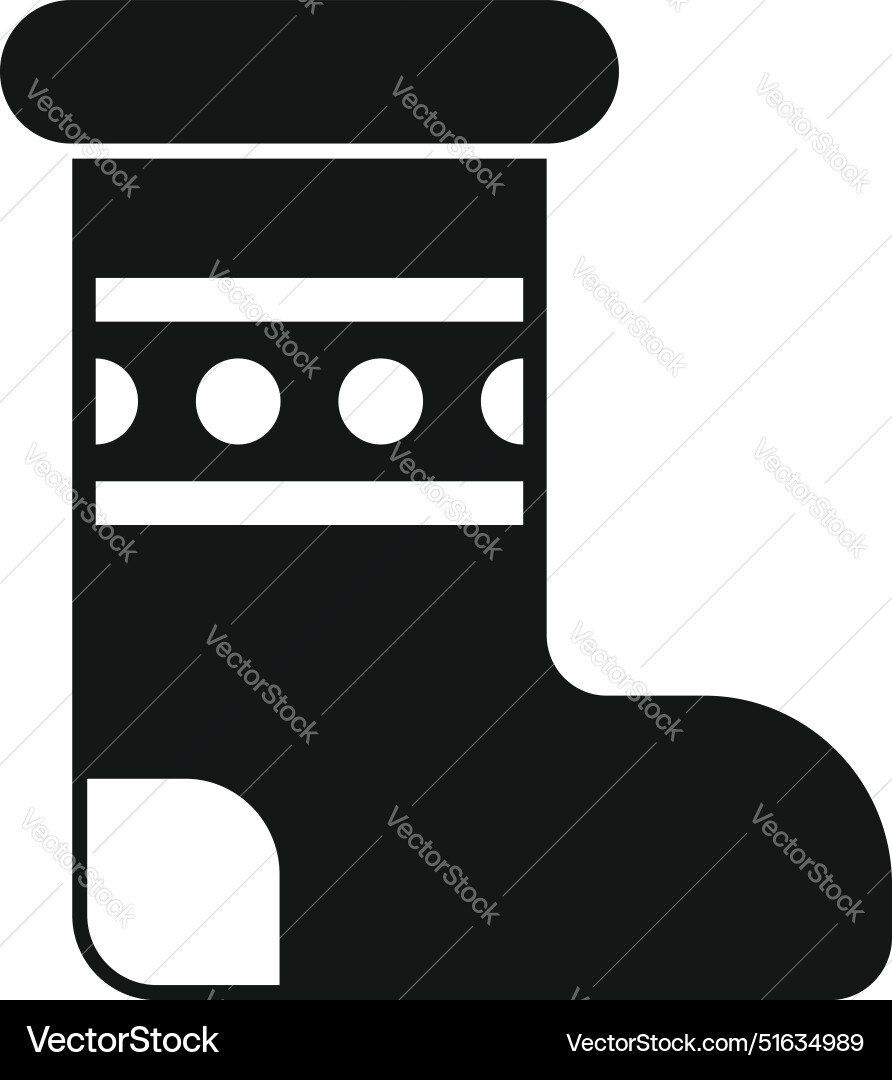 Christmas stocking icon representing winter Vector Image