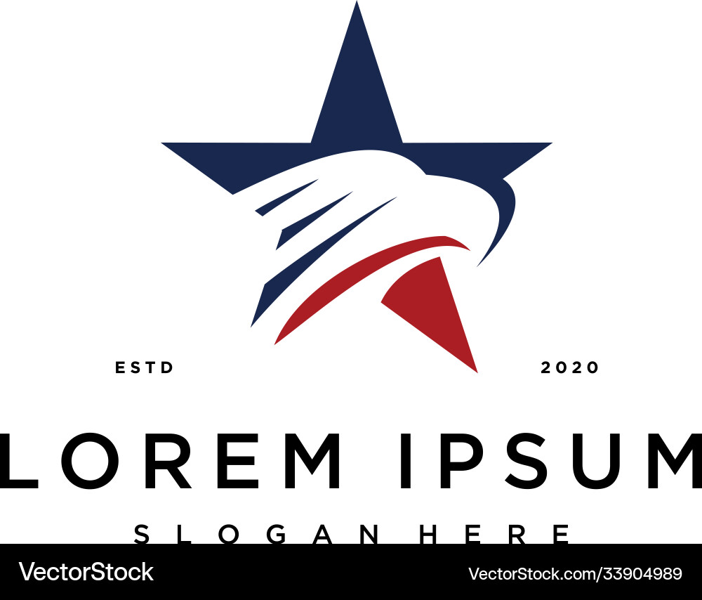 Eagle star logo icon design template Royalty Free Vector