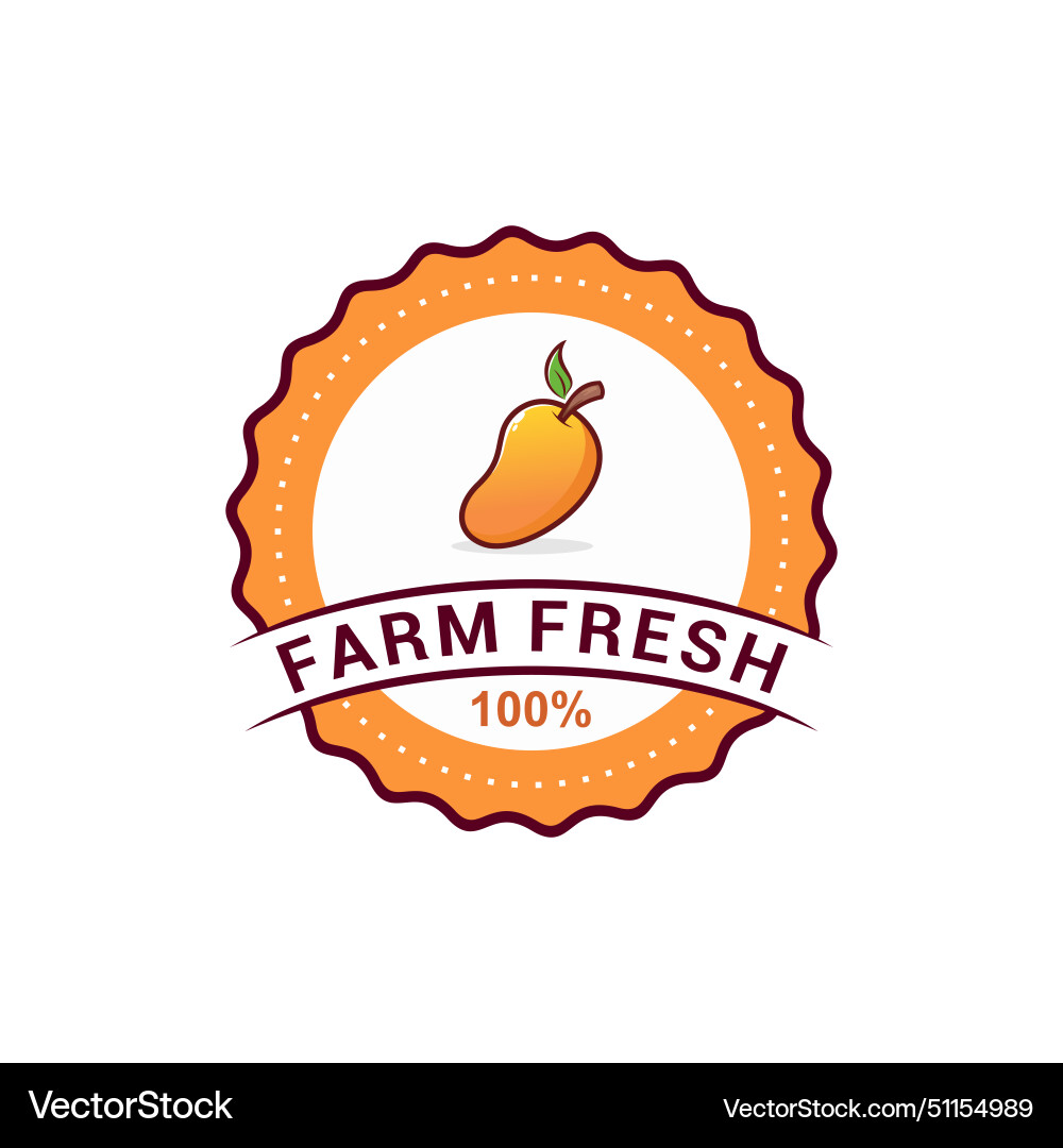 Mango fruit logo template Royalty Free Vector Image