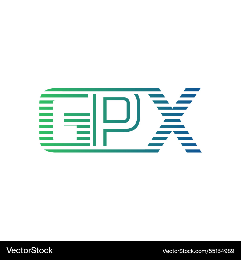 Modern gpx logo design letter minimalist Vector Image