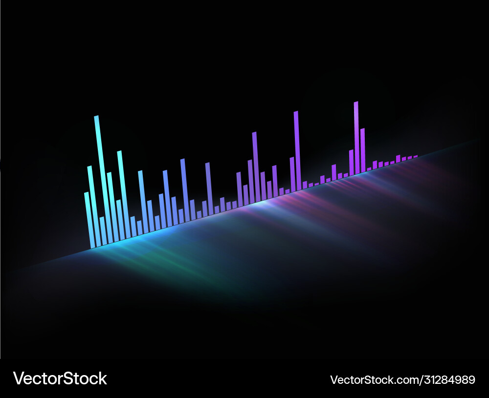 Neon glowing music track sound wave modern styled Vector Image