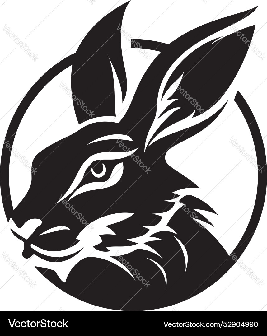 Black rabbit a logo thats sure to make you laugh Vector Image