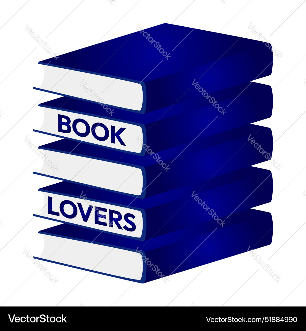 Book lovers gradient color books Royalty Free Vector Image