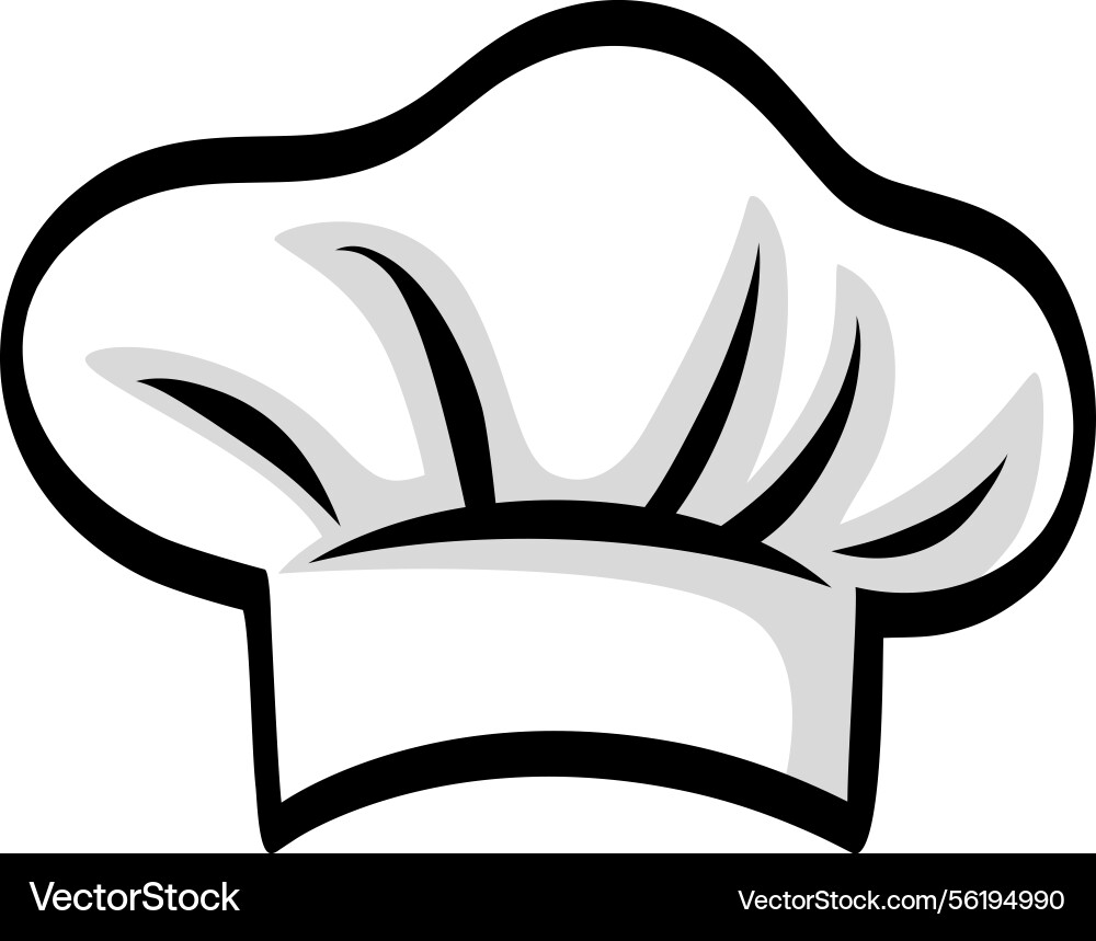 Chef hat cap cartoon drawing Royalty Free Vector Image
