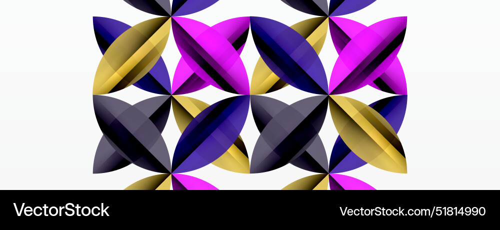 Circles and round shapes geometric minimal Vector Image