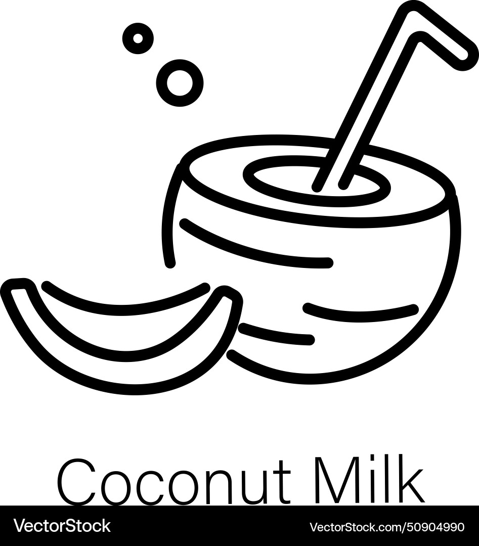 Coconut milk Royalty Free Vector Image - VectorStock