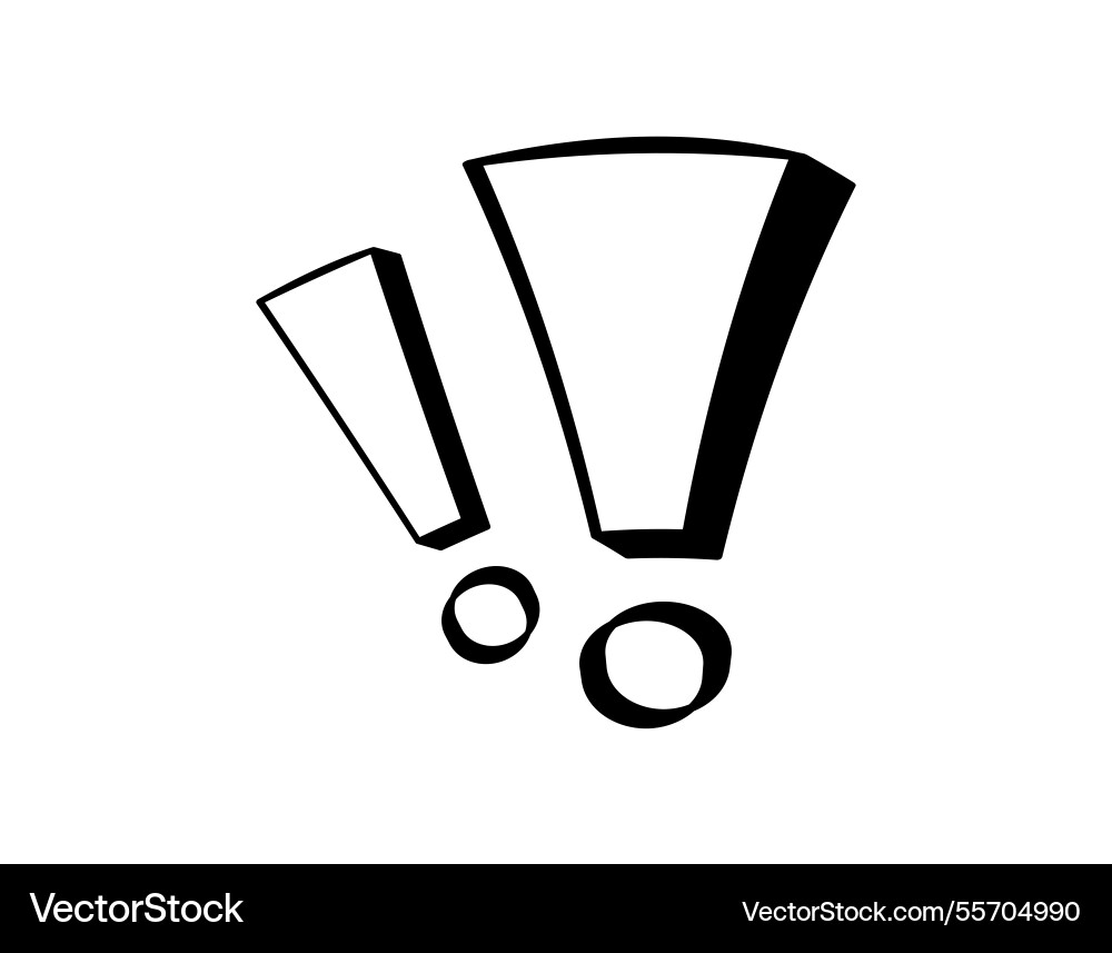 Exclamation and question marks together in bold Vector Image