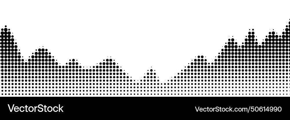 Grayscale halftone dots background Royalty Free Vector Image