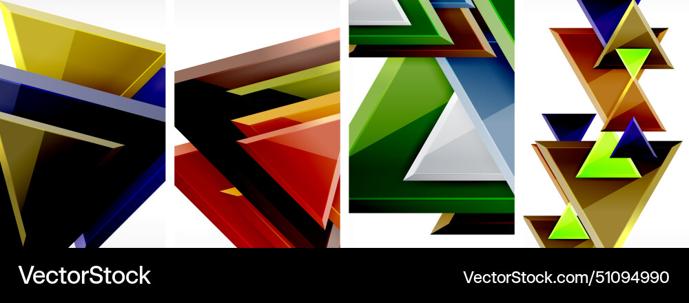 Letter z is enclosed by colorful triangles Vector Image