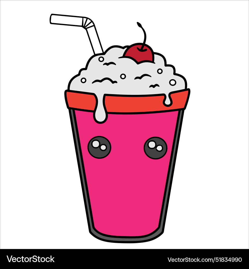 Milkshake looking so yummy Royalty Free Vector Image