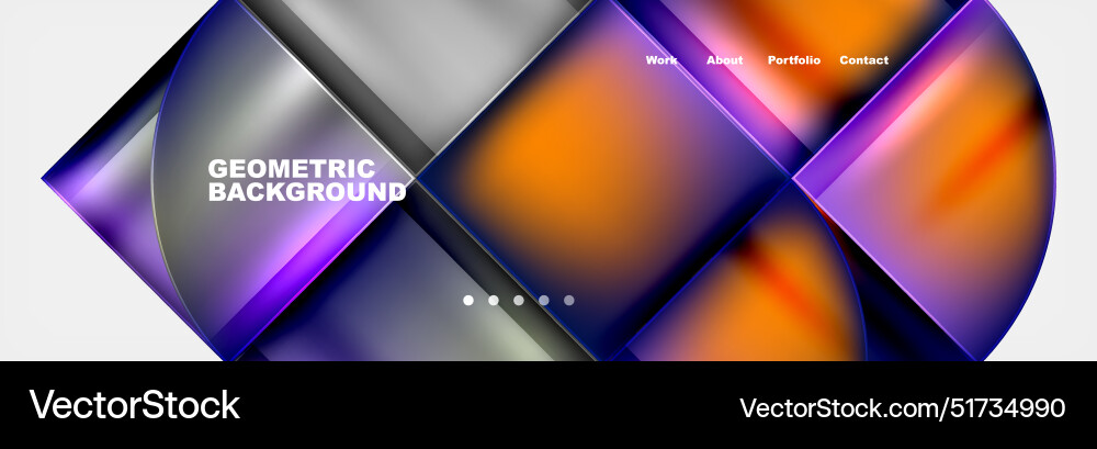 Round triangles and squares web site page template