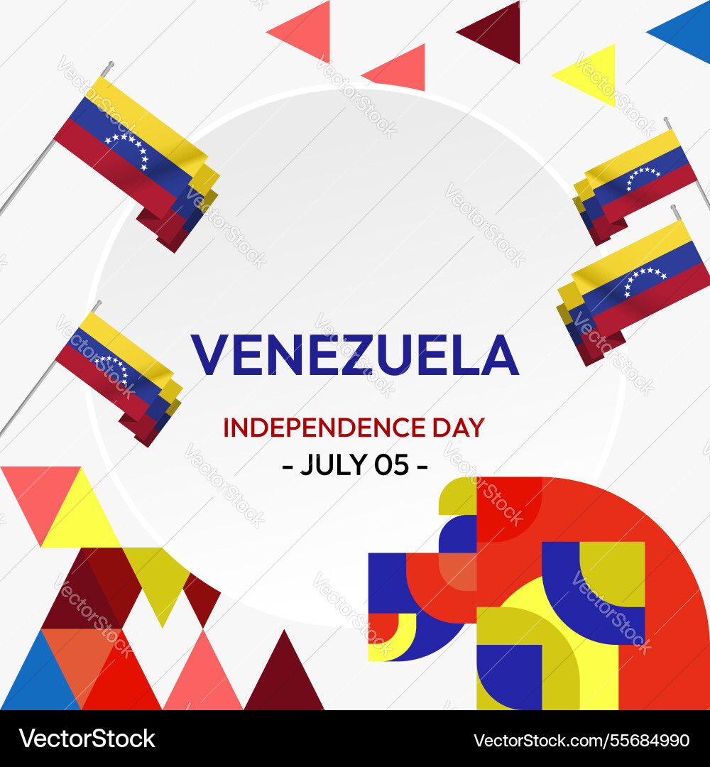 Venezuela independence day celebration party Vector Image