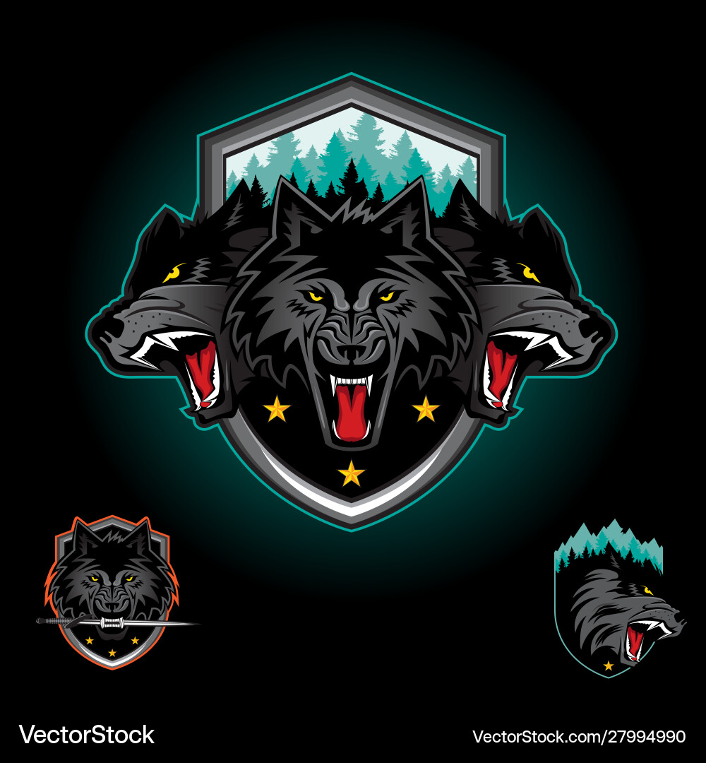 Wolf Pack Logo Vector Images (over 640)