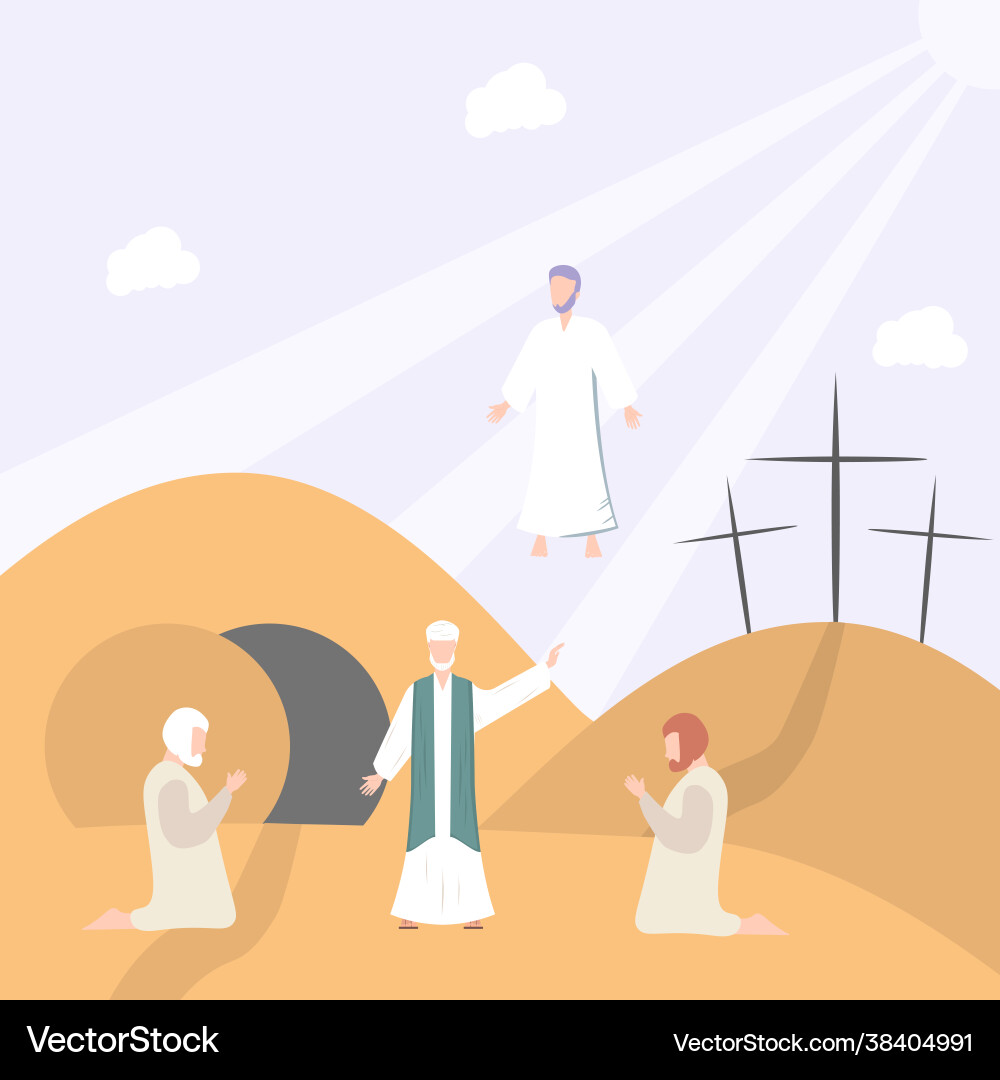 Ascension jesus christ sacrifice Royalty Free Vector Image