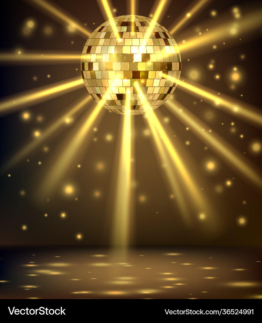 Disco Ball Night Party Background Royalty Free Vector Image