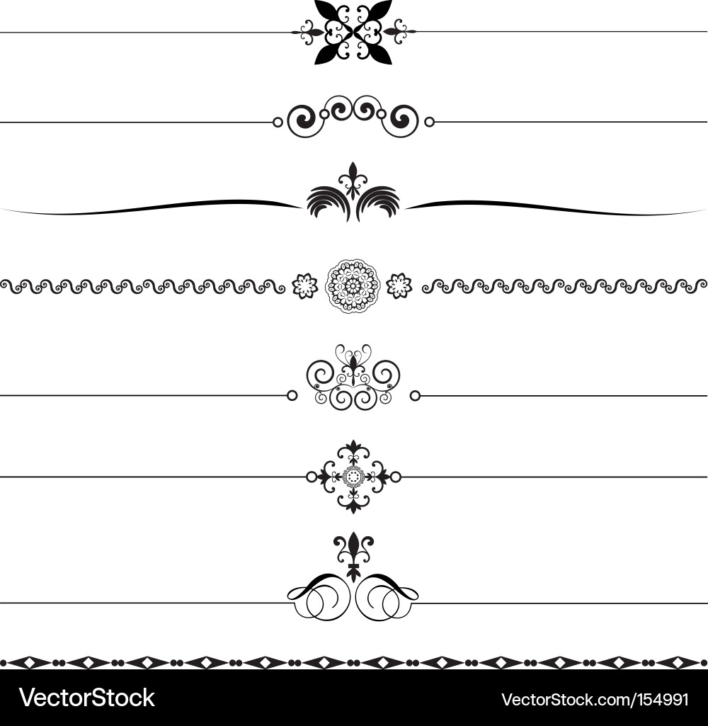 Floral Scroll Border Royalty Free Vector Image