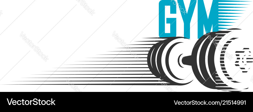 Gym Dumbbell Workout Royalty Free Vector Image