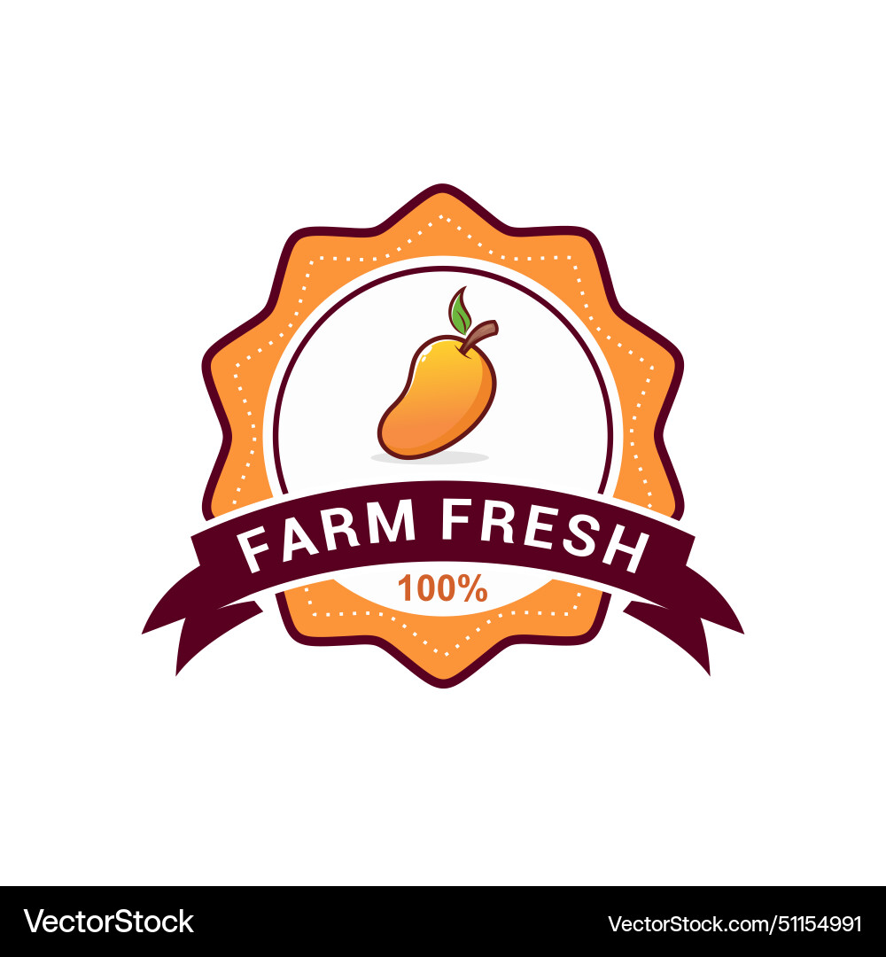 Mango fruit logo template Royalty Free Vector Image