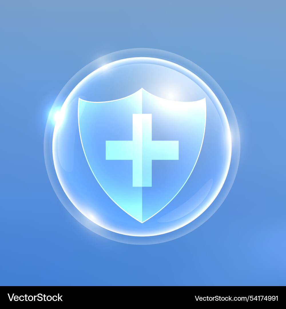 Medical protextion shield against viruses Vector Image